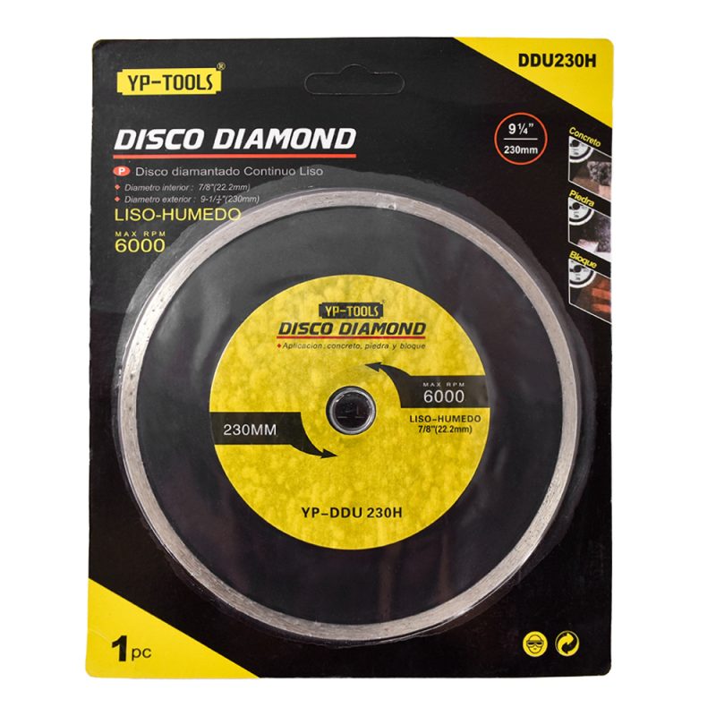 Disco Diamantado Contínuo Liso Corte Concreto 9 1/4″ 230MM DDU230H ...