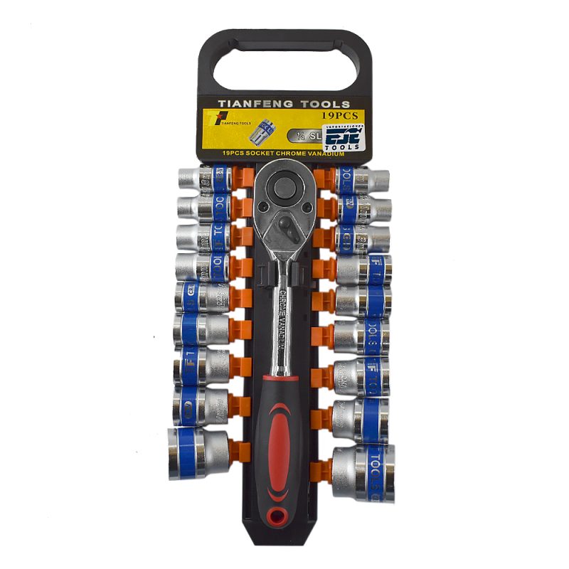 Juego De Copas Más Ratchet 1/2″ Pulgada x 19 Pcs Profesional – Eje Tools