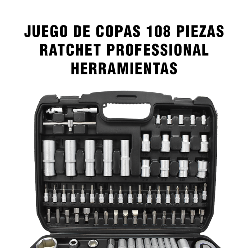 Juego De Copas 108 Piezas Ratchet Professional Herramientas – Eje Tools